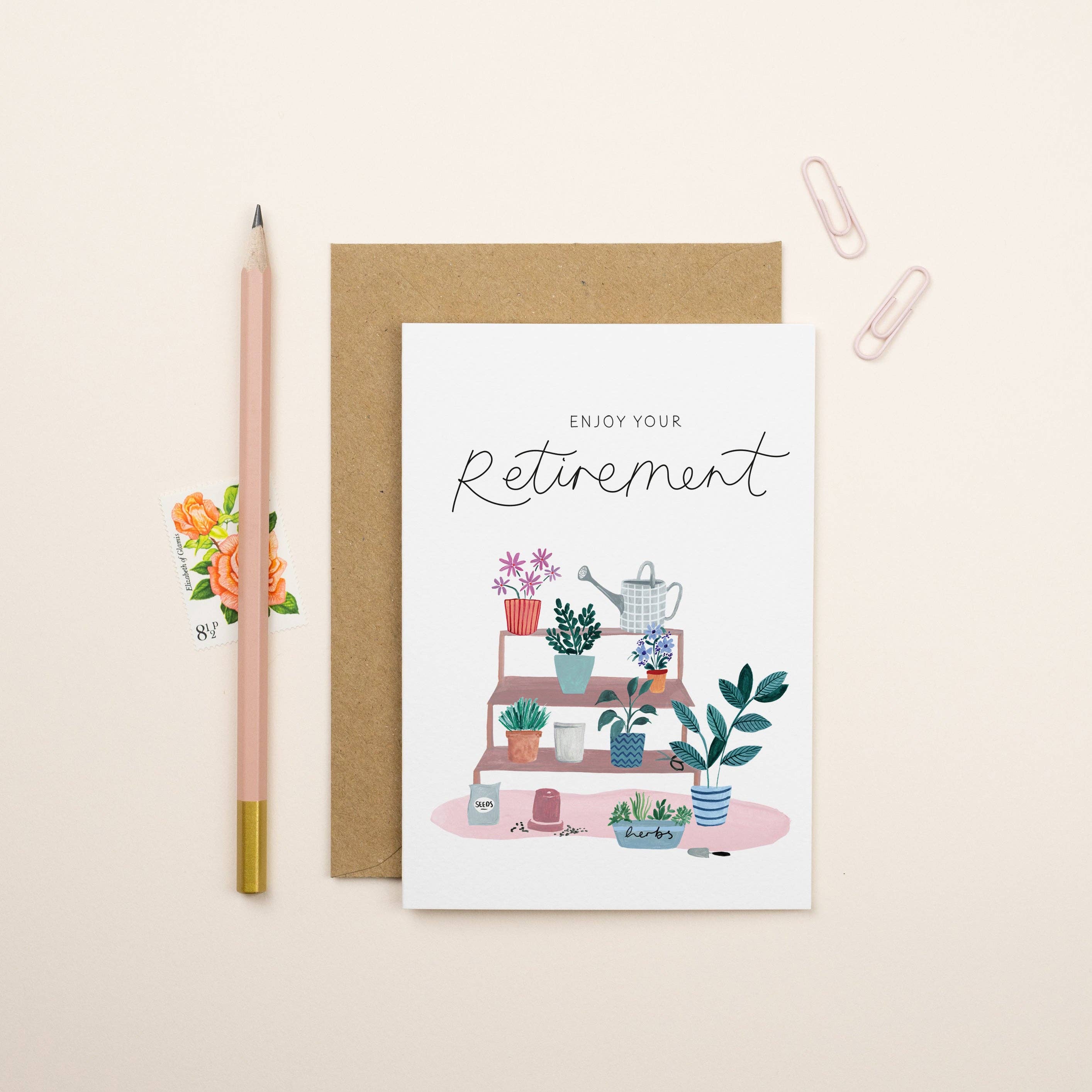 Elizabeth Mugridge - Retirement Card – With Love, Vikki x