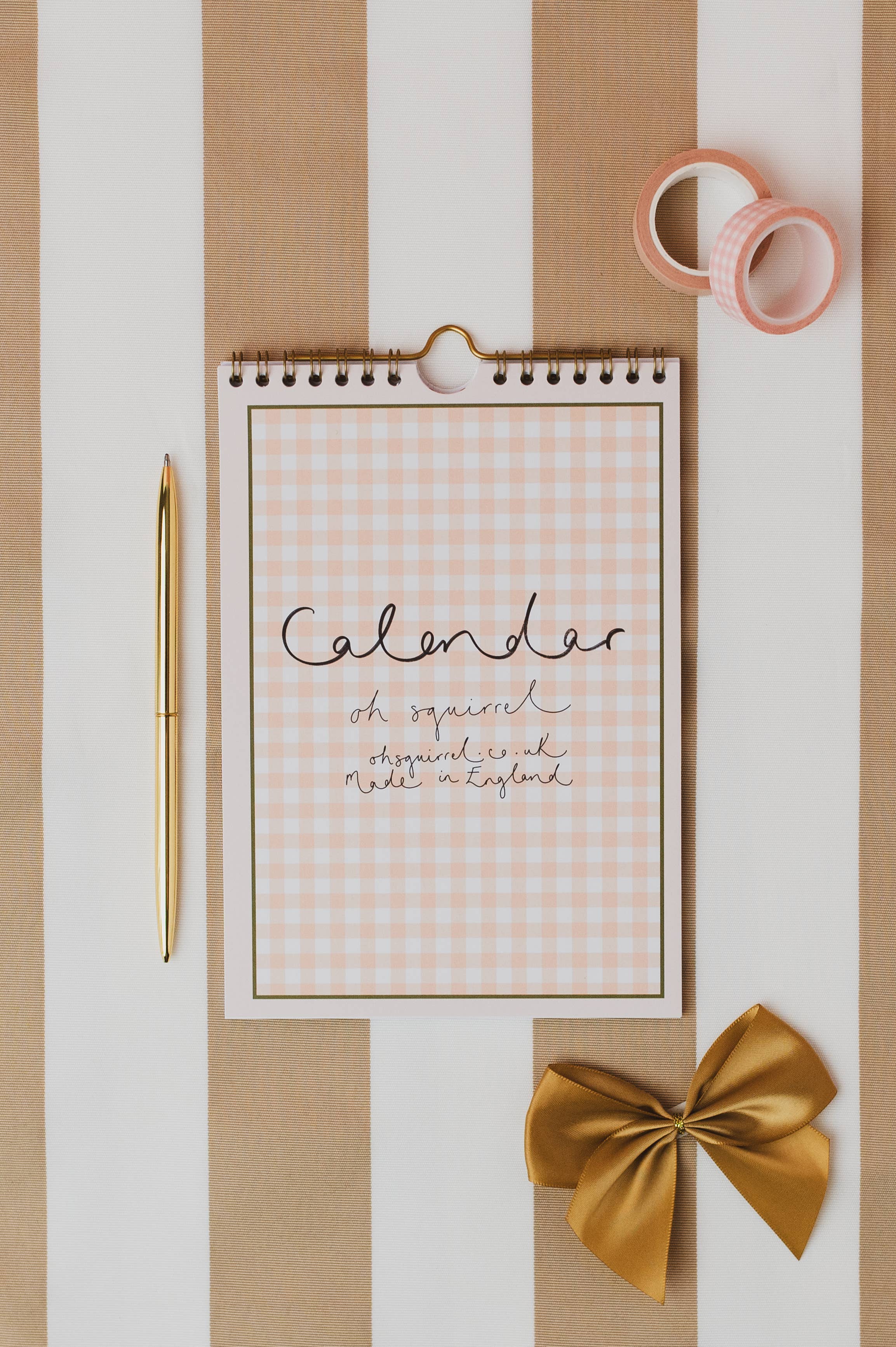Oh Squirrel - Perpetual Gingham Calendar – With Love, Vikki x
