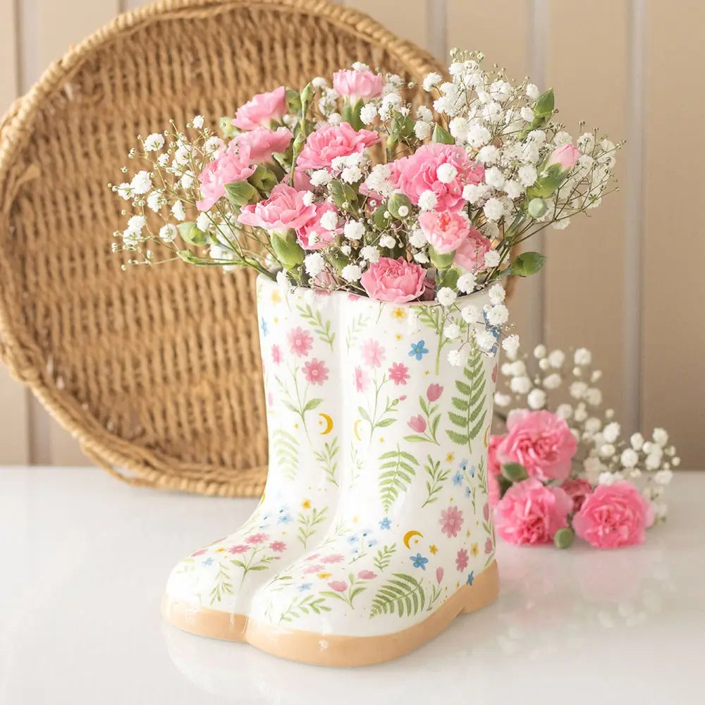 Luna Bloom Floral Print Welly Boot Planter – With Love, Vikki x